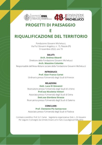 Progetti di Paesaggio e Riqualificazione del territorio - Fondazione ...